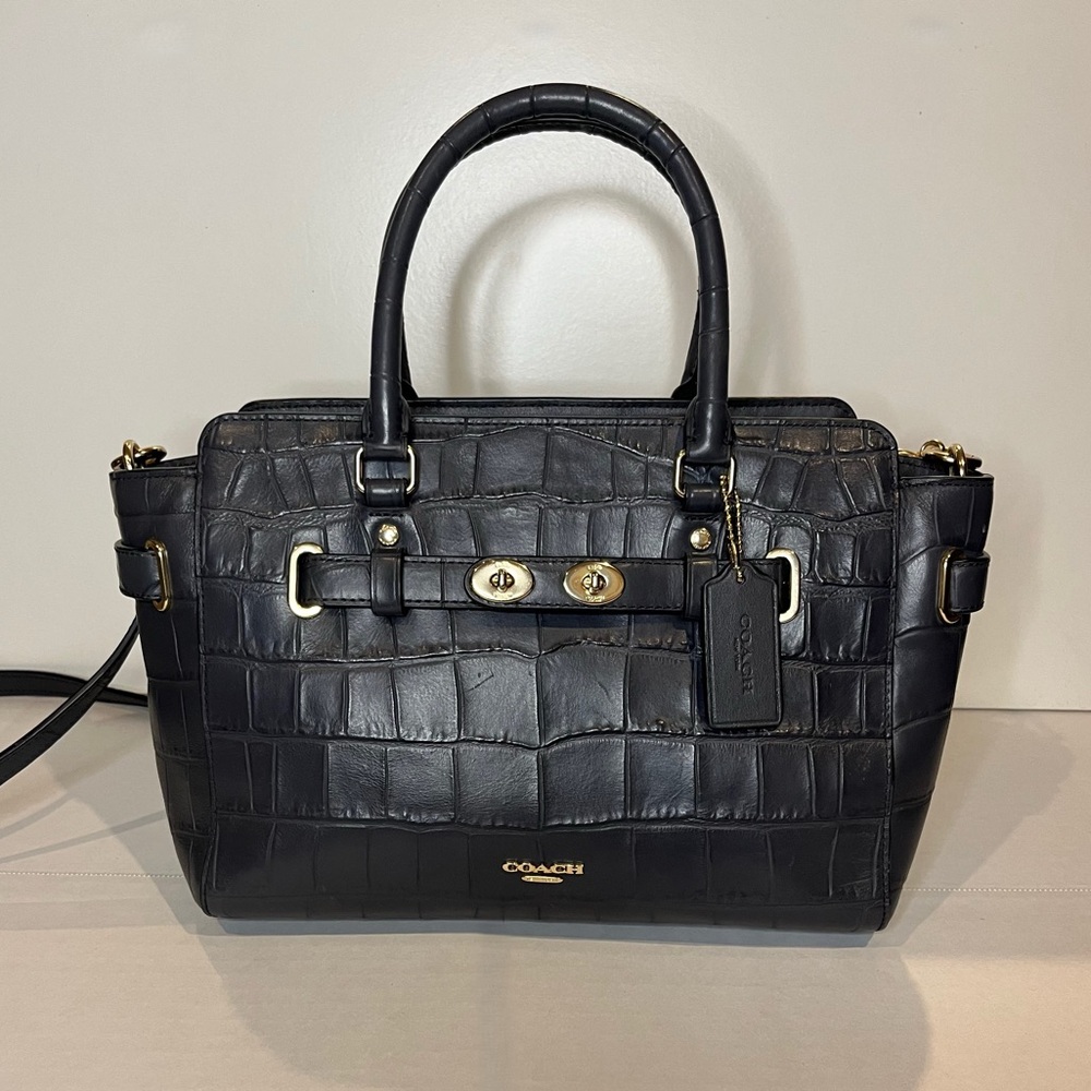 Coach Crocodile Carryall Handbag - Gem